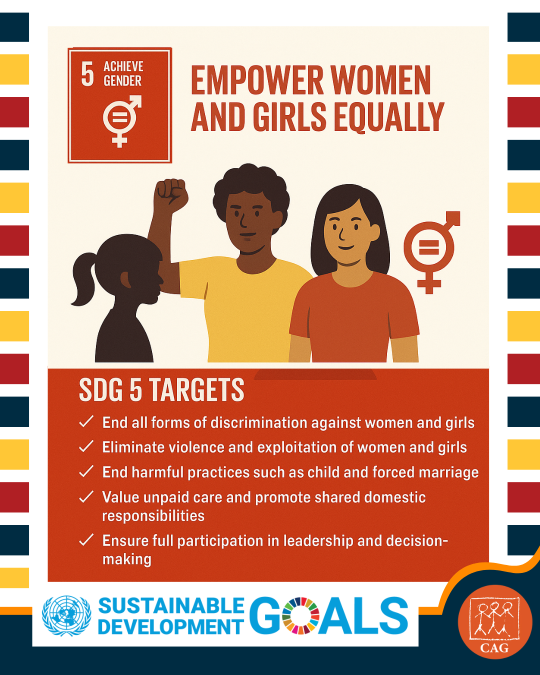 Sustainable Development Goals (SDGs)- Empower women and girls equally ...